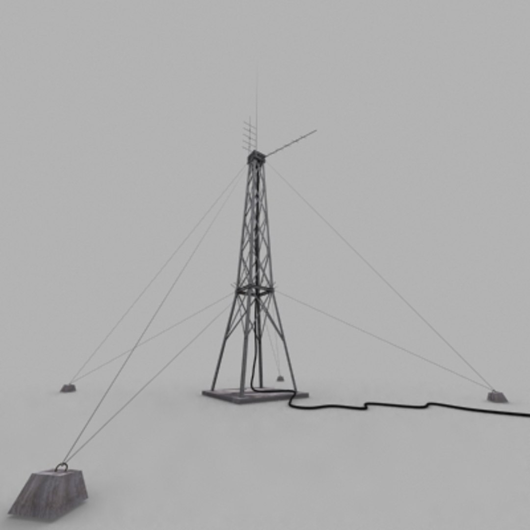 3d Outpost Harsh Silo Radar Dish Model