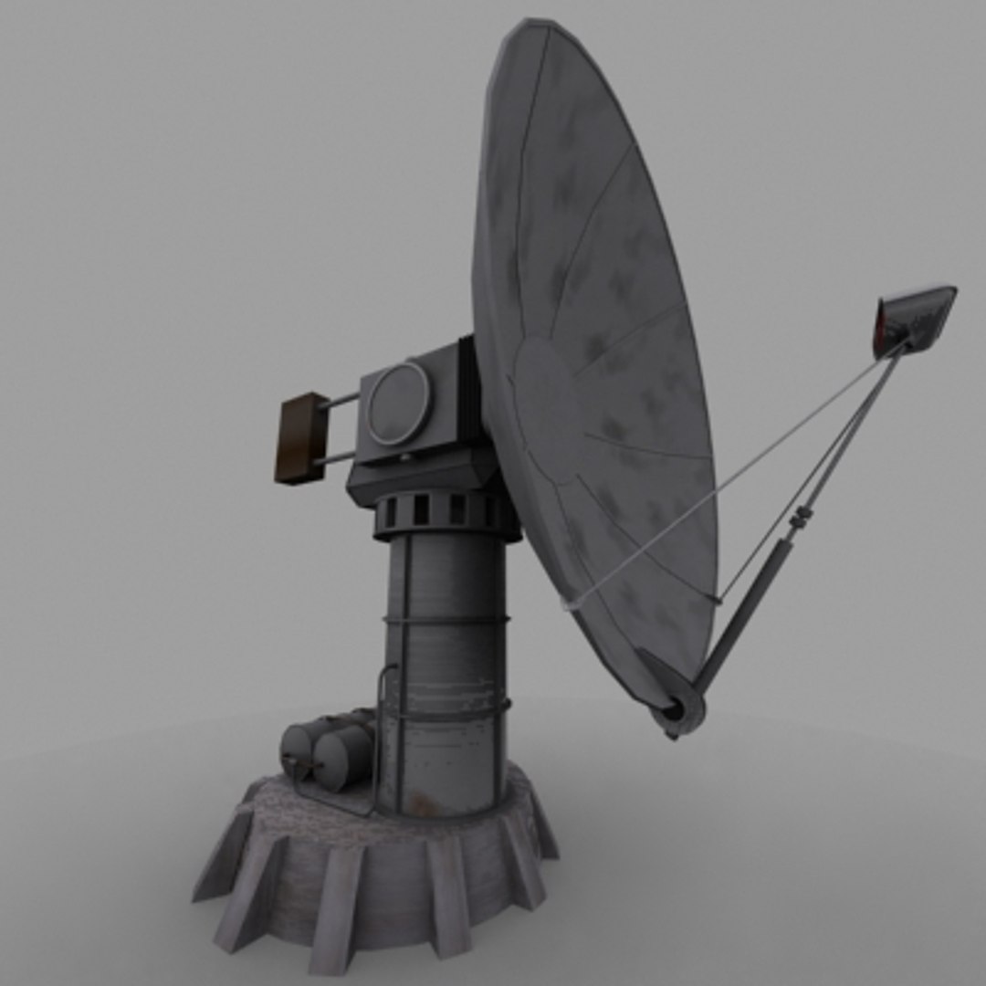 3d Outpost Harsh Silo Radar Dish Model