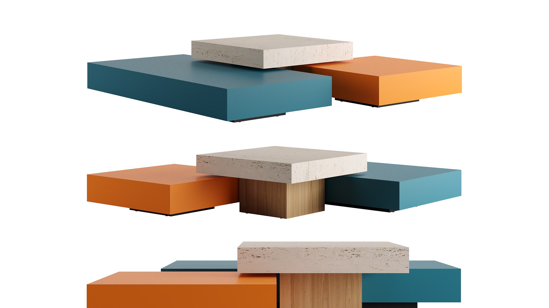 3D DOLMEN Rectangular Coffee Table By Lema - TurboSquid 1995113