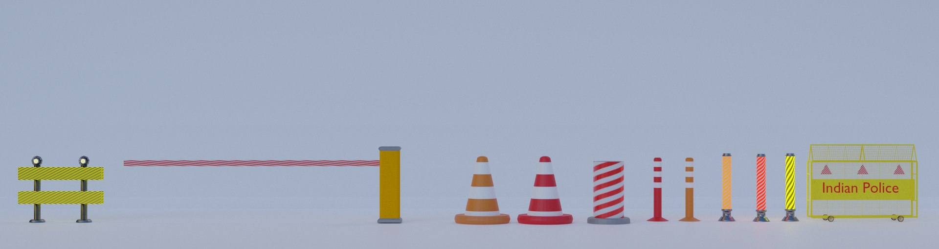 Road Props 3D Model - TurboSquid 1863030