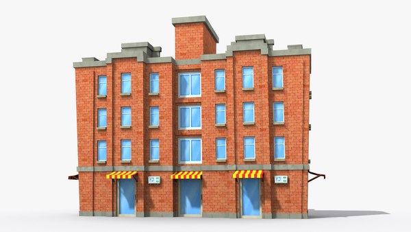 Cartoon Building x26 3D model - TurboSquid 1833404
