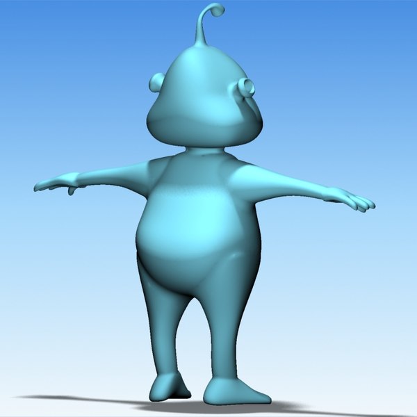 3d allen alien character