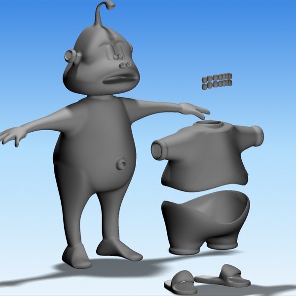 3d allen alien character