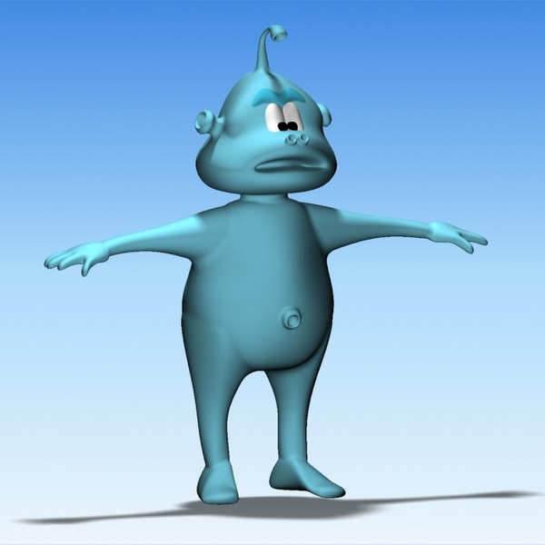 3d allen alien character