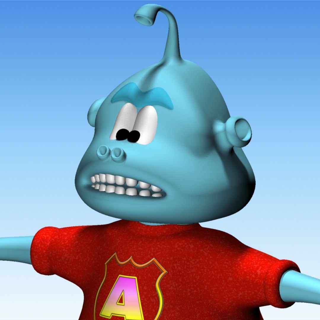 3d allen alien character