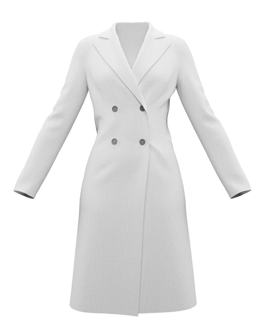 3D Long Leather Coat Set Model - TurboSquid 2244584