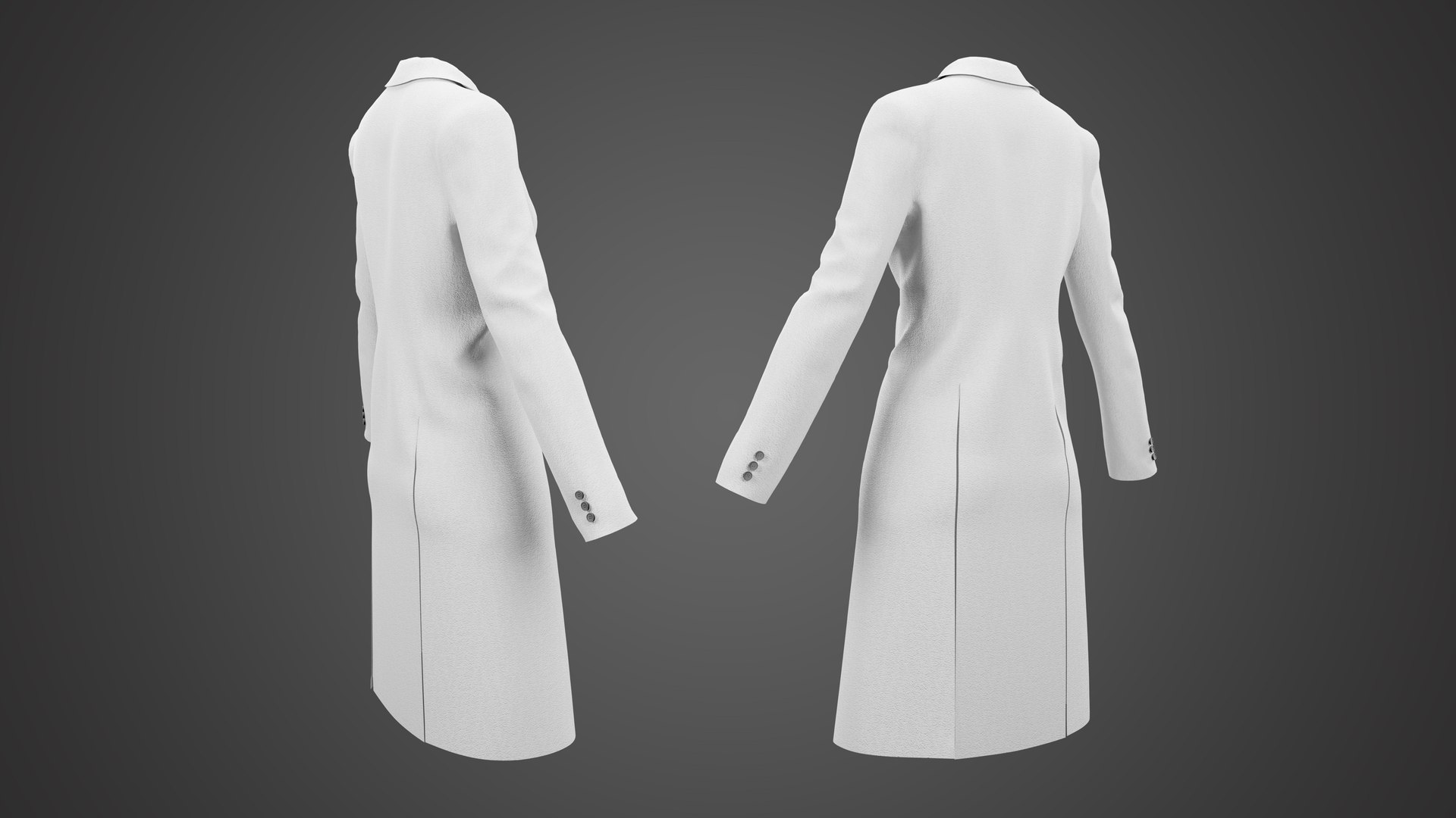 3D Long Leather Coat Set Model - TurboSquid 2244584