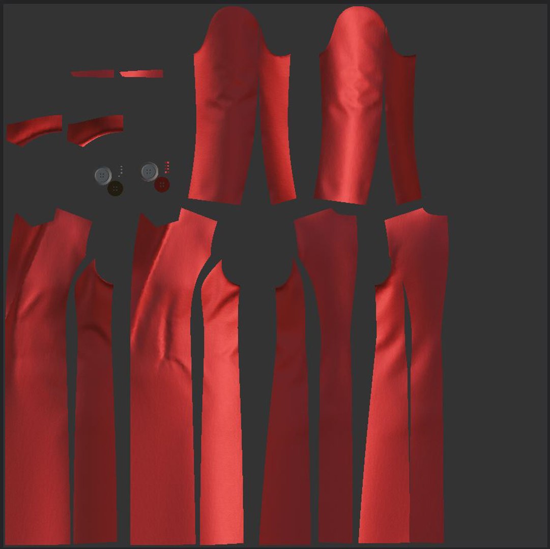 3D Long Leather Coat Set Model - TurboSquid 2244584