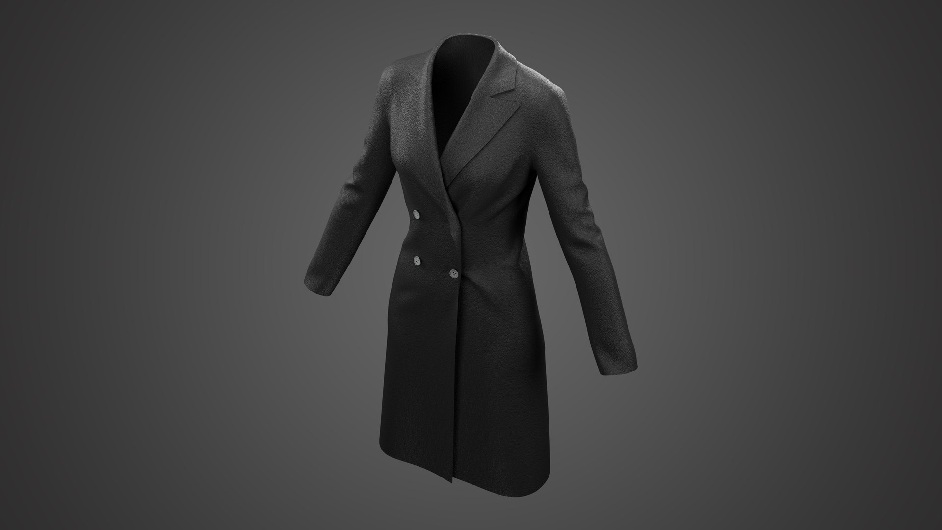 3D Long Leather Coat Set Model - TurboSquid 2244584