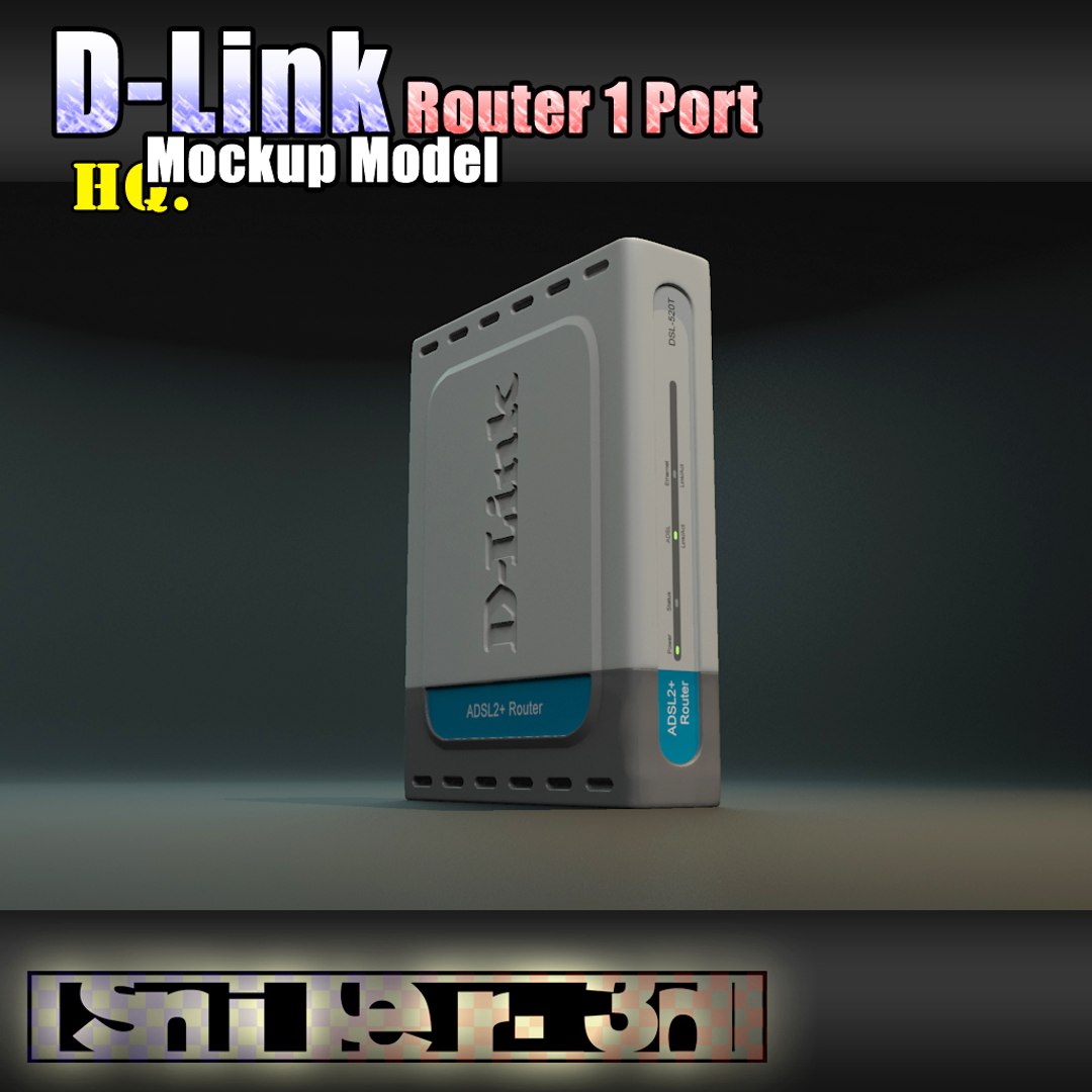 3d Model D-link Router