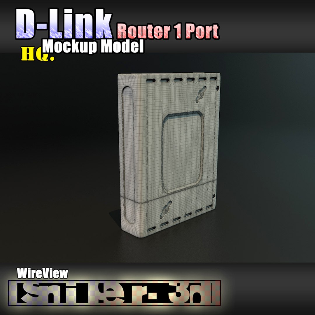 3d Model D-link Router