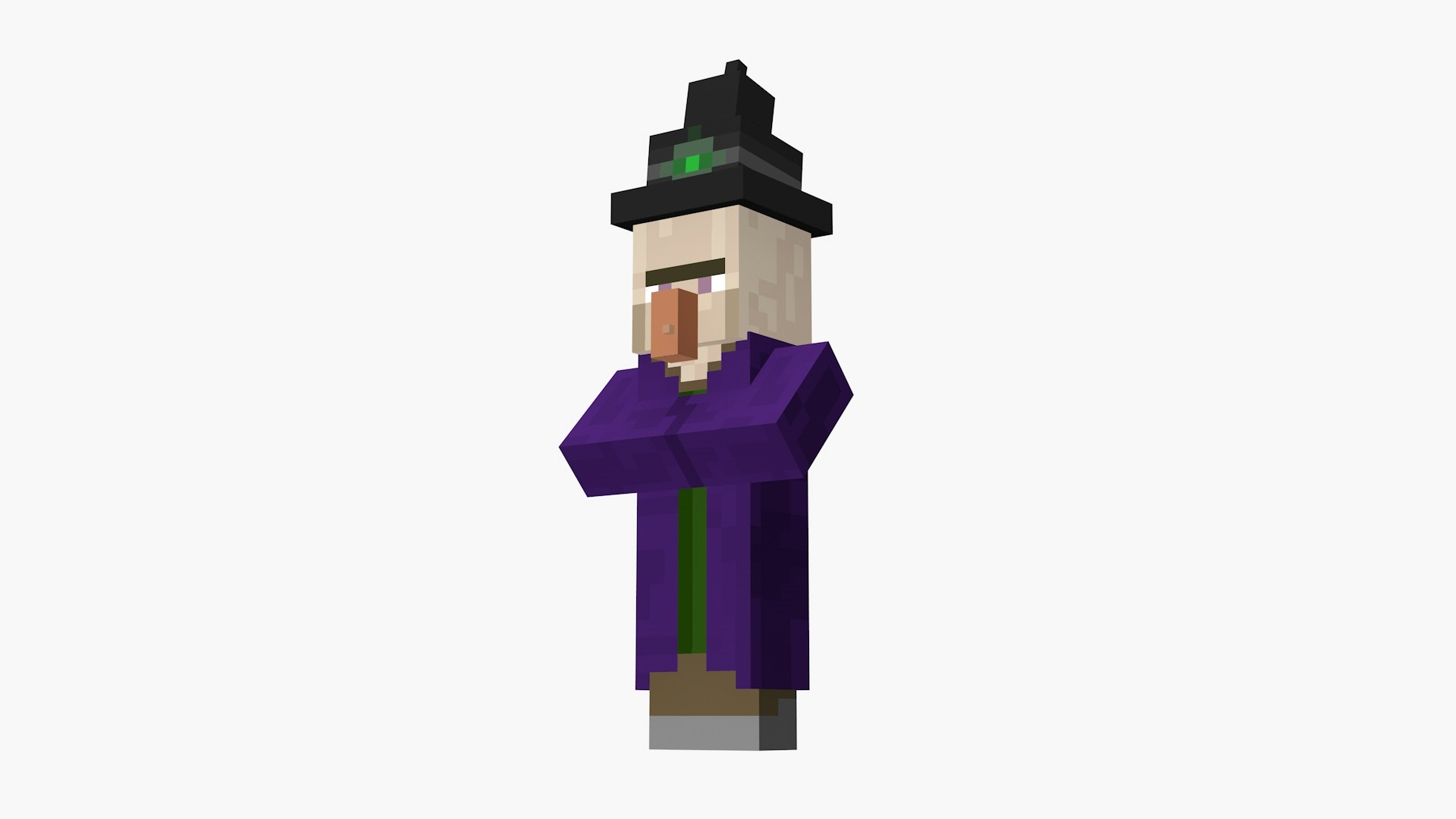 3D Minecraft Witch - TurboSquid 1843261