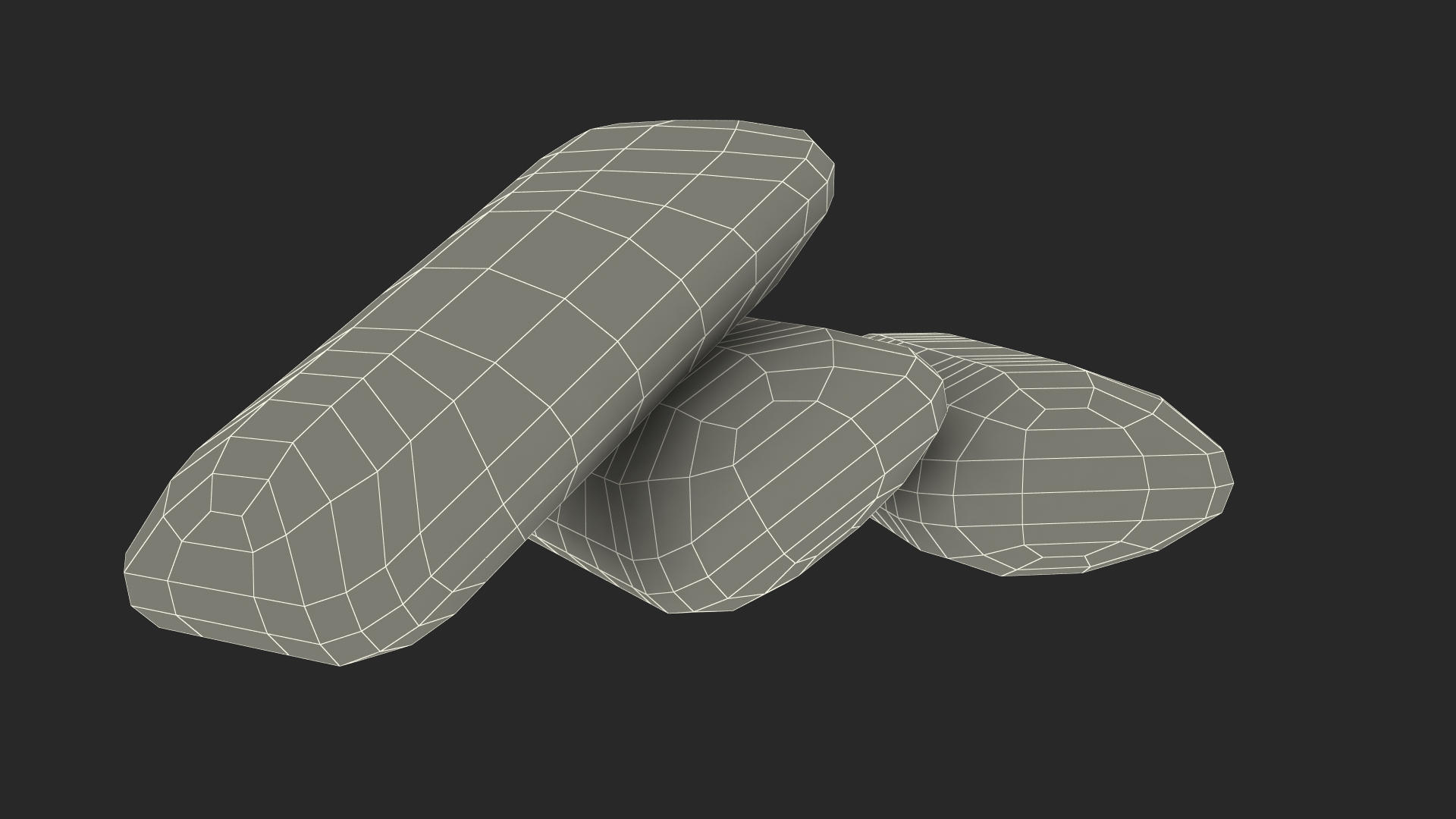 Mint Chewing Gum Pads White 3D Model - TurboSquid 2044804