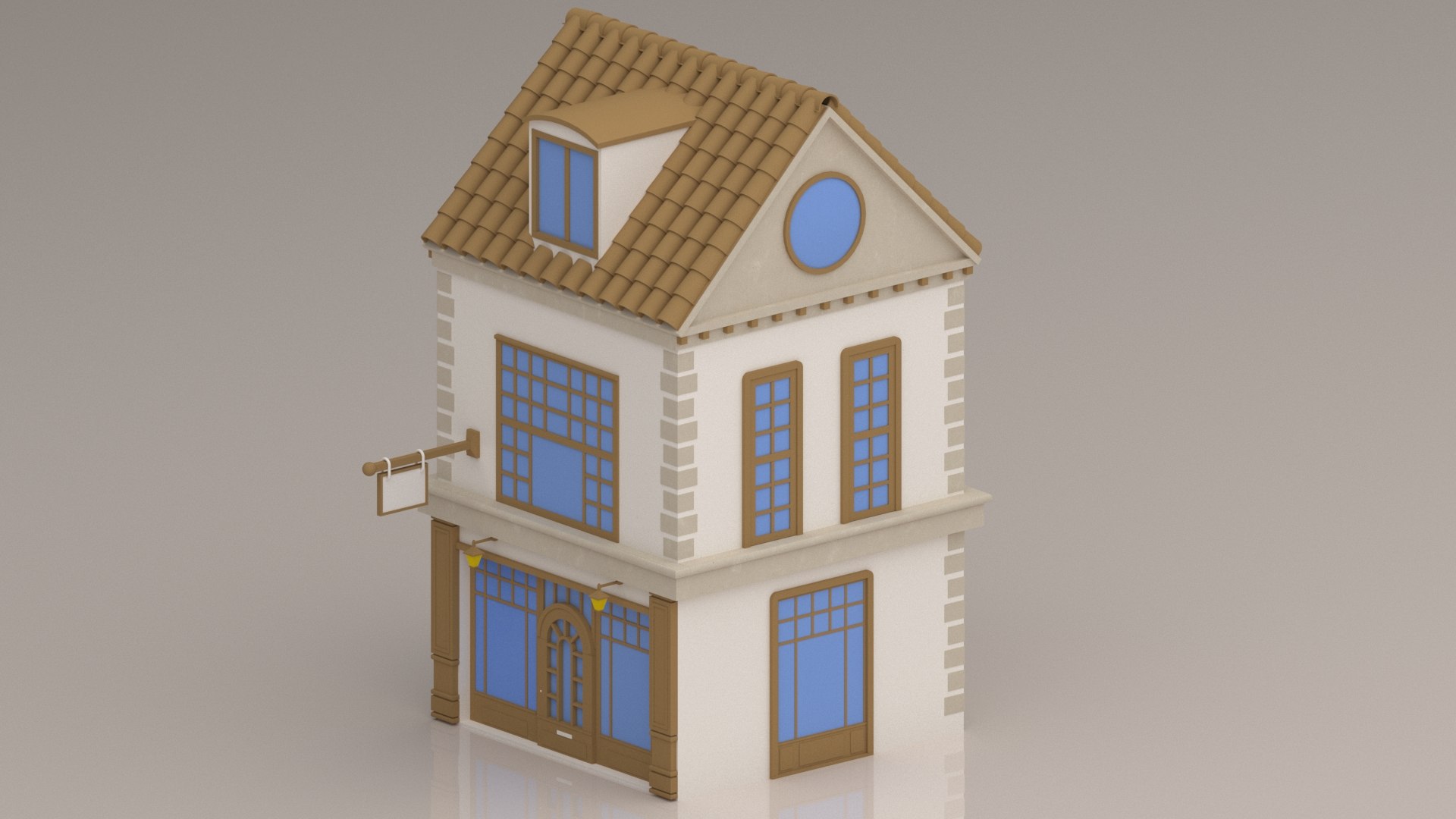 3D Cartoon Building - TurboSquid 1920551