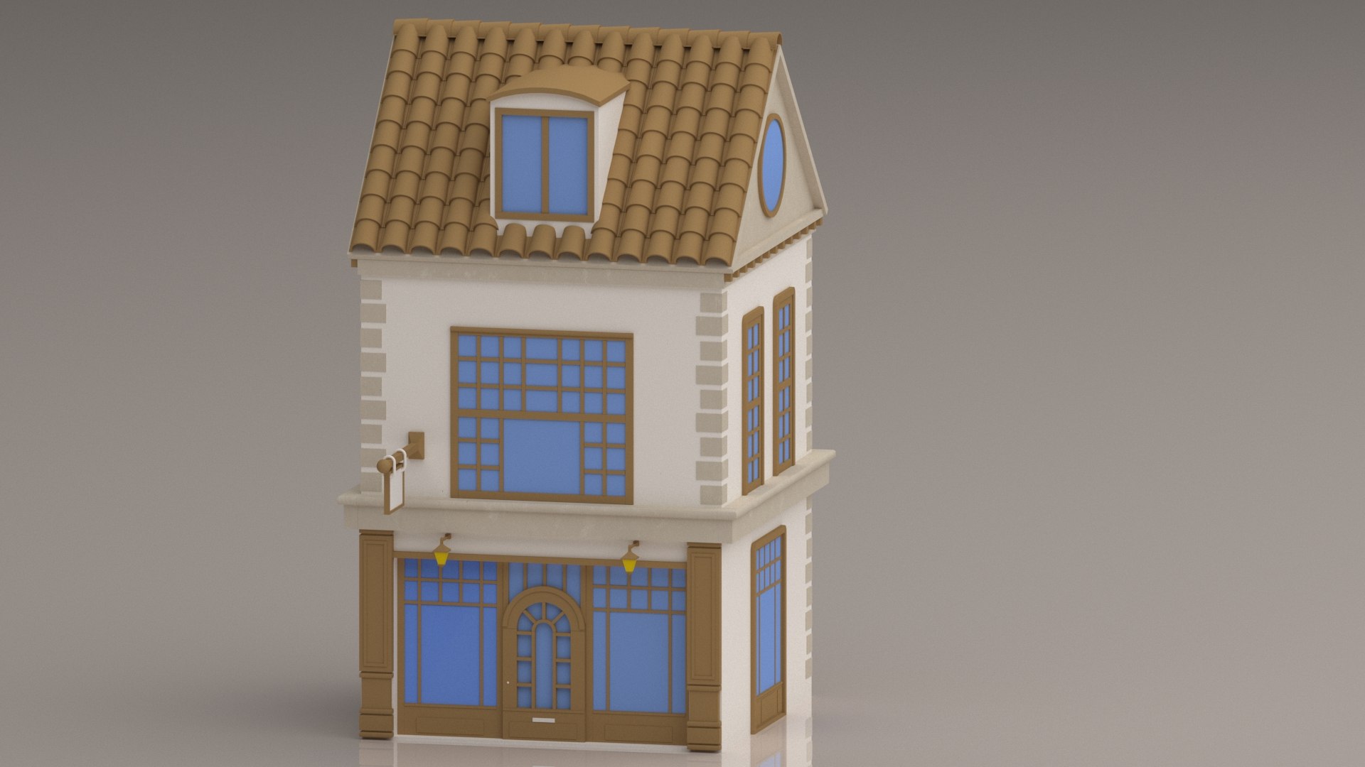 3D Cartoon Building - TurboSquid 1920551