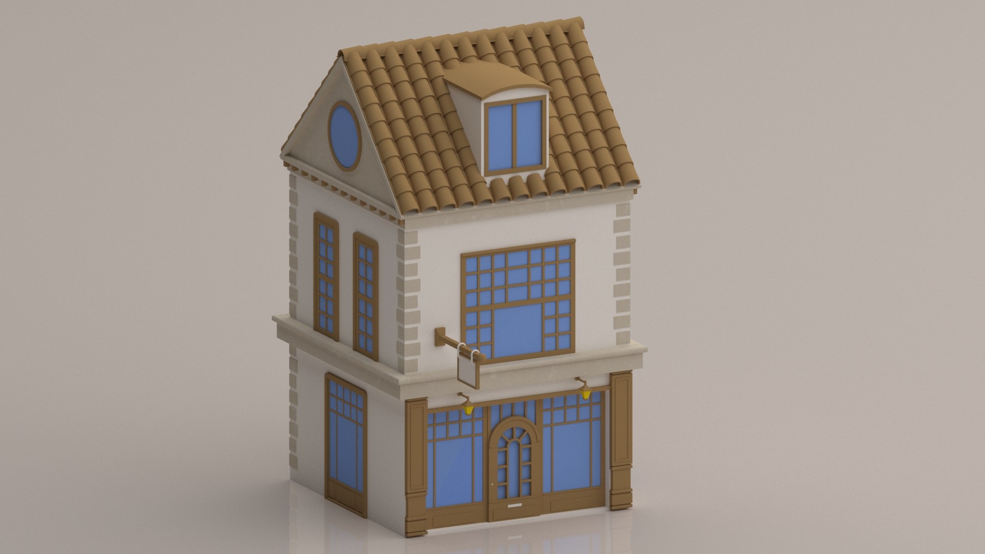 3D Cartoon Building - TurboSquid 1920551