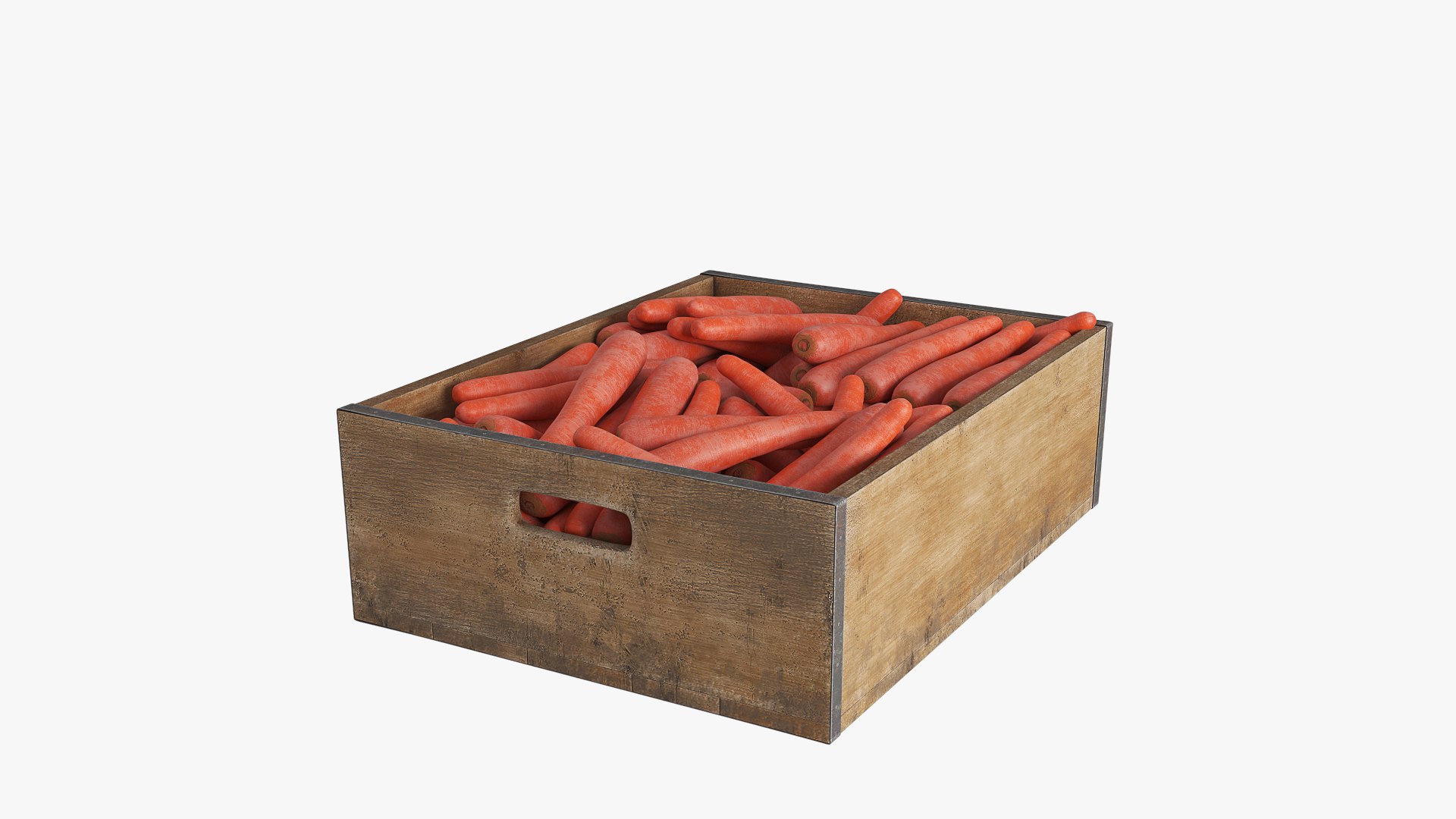 Fruit Carrot Crate 3D Model - TurboSquid 1481100