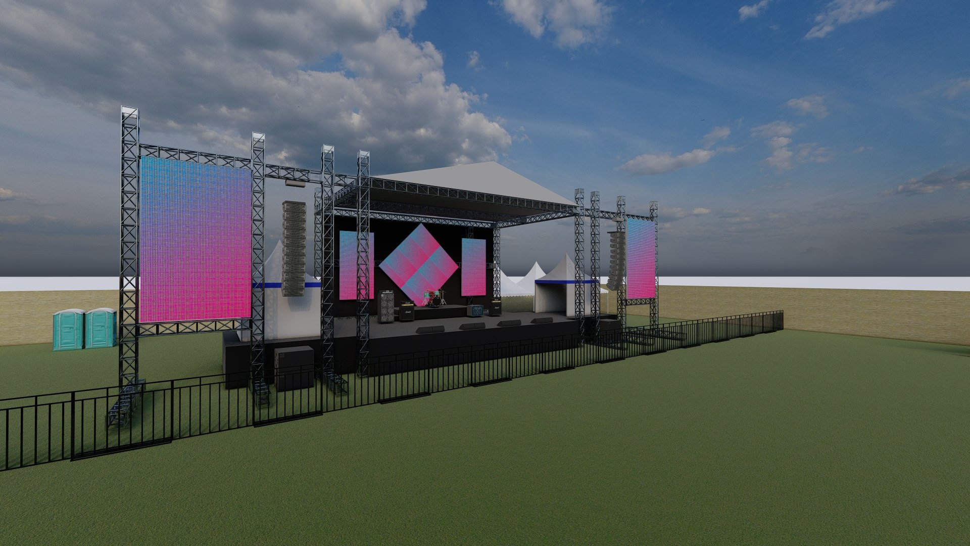 Music Festival Layout Model - TurboSquid 2392313