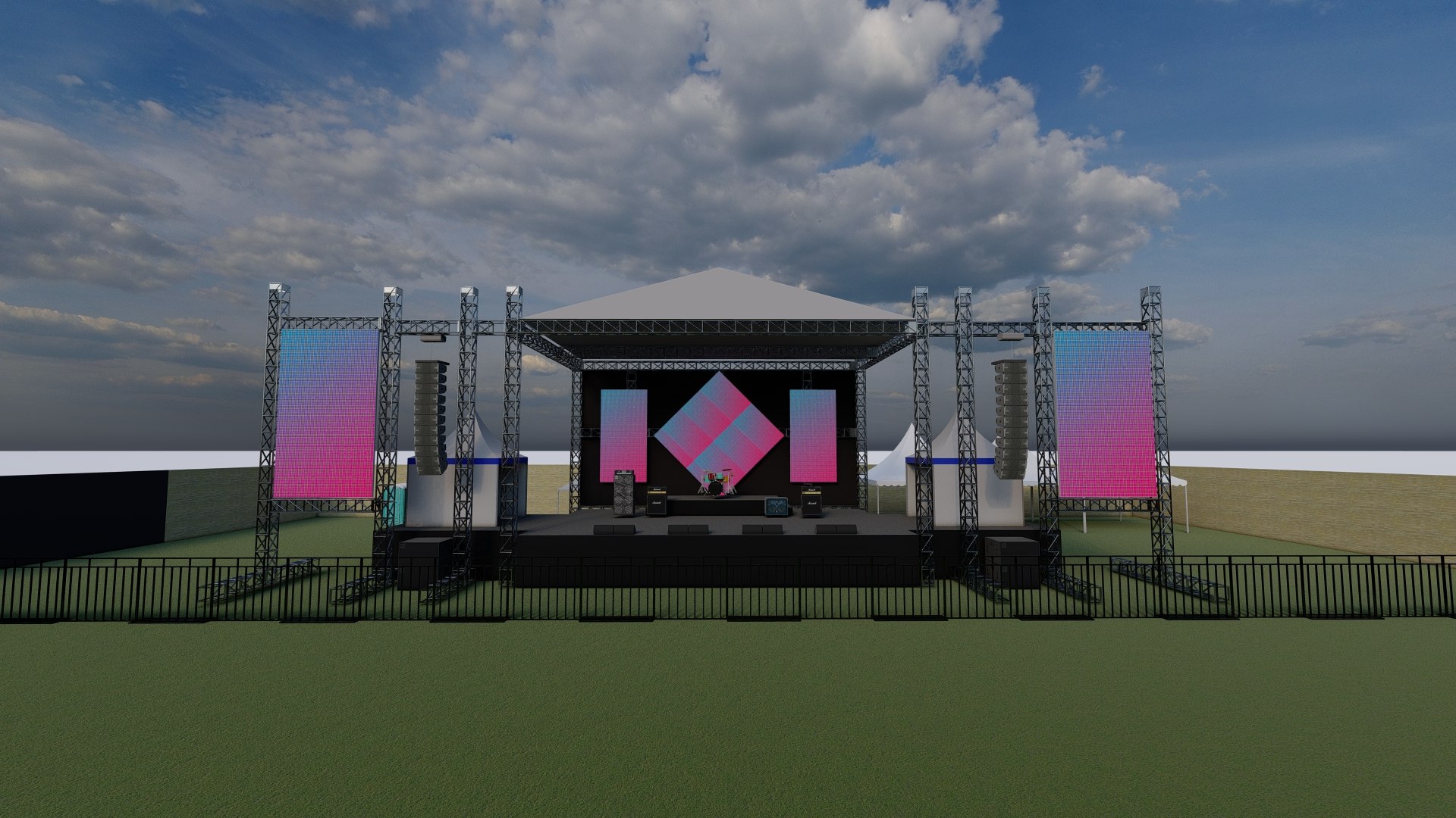 Music Festival Layout Model - TurboSquid 2392313