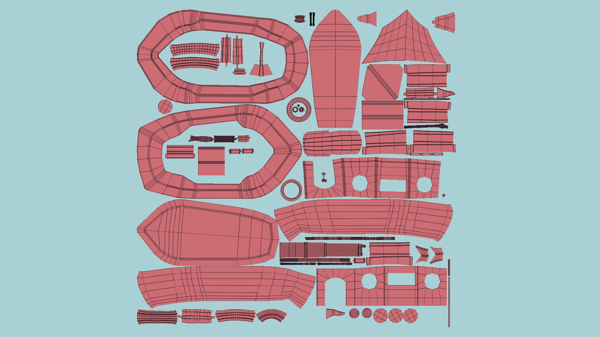 3D Model Cartoon Boat 02 White Blue - Low Poly Ship - TurboSquid 1763593