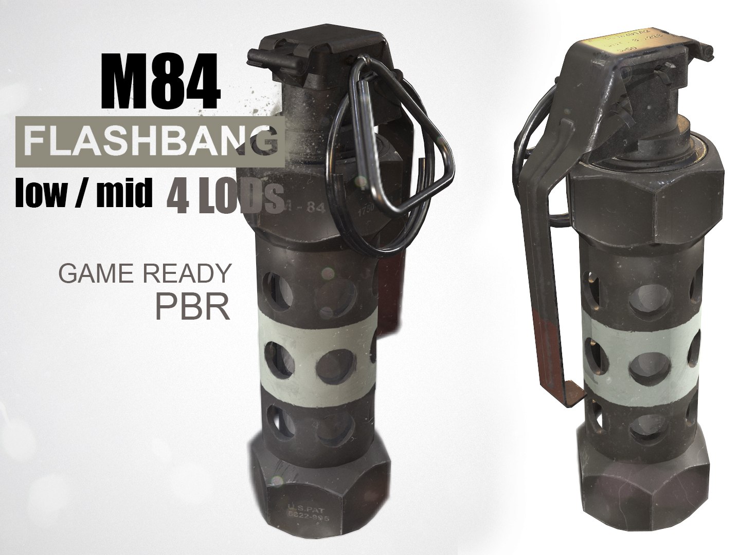 M84 stun grenade 3D model - TurboSquid 1150688
