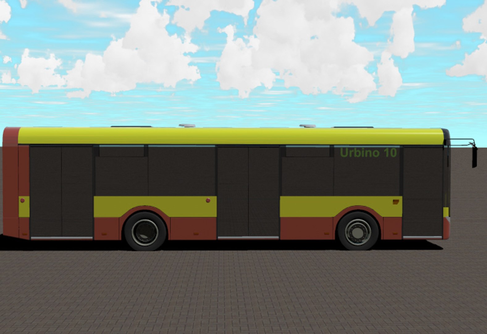 3d City Bus Solaris Urbino Model