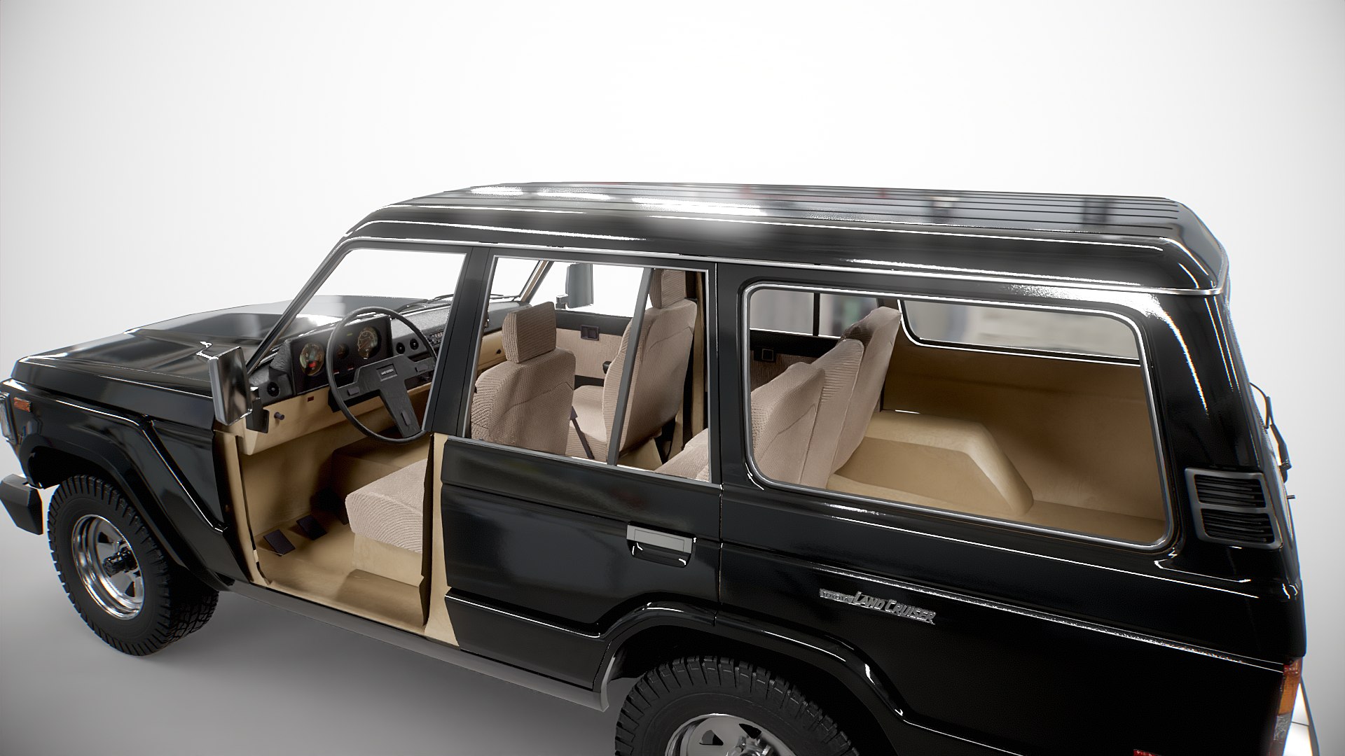 Toyota Land Cruiser J60 And Classic Camping Caravan 3D Model ...