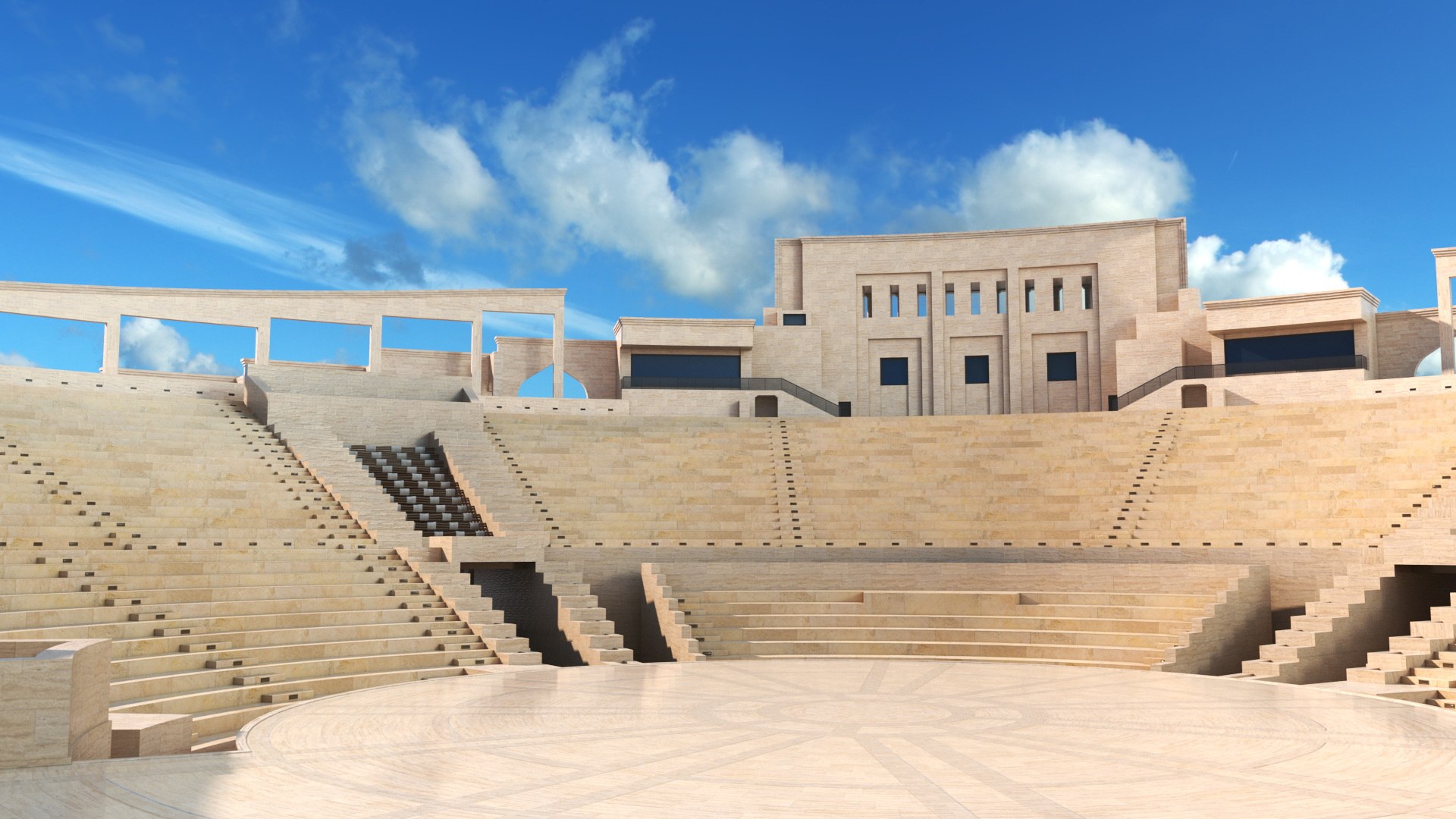3D Katara Amphitheater Structure - TurboSquid 2290705