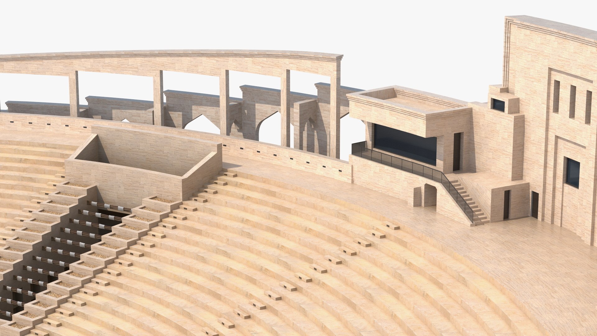 3D Katara Amphitheater Structure - TurboSquid 2290705