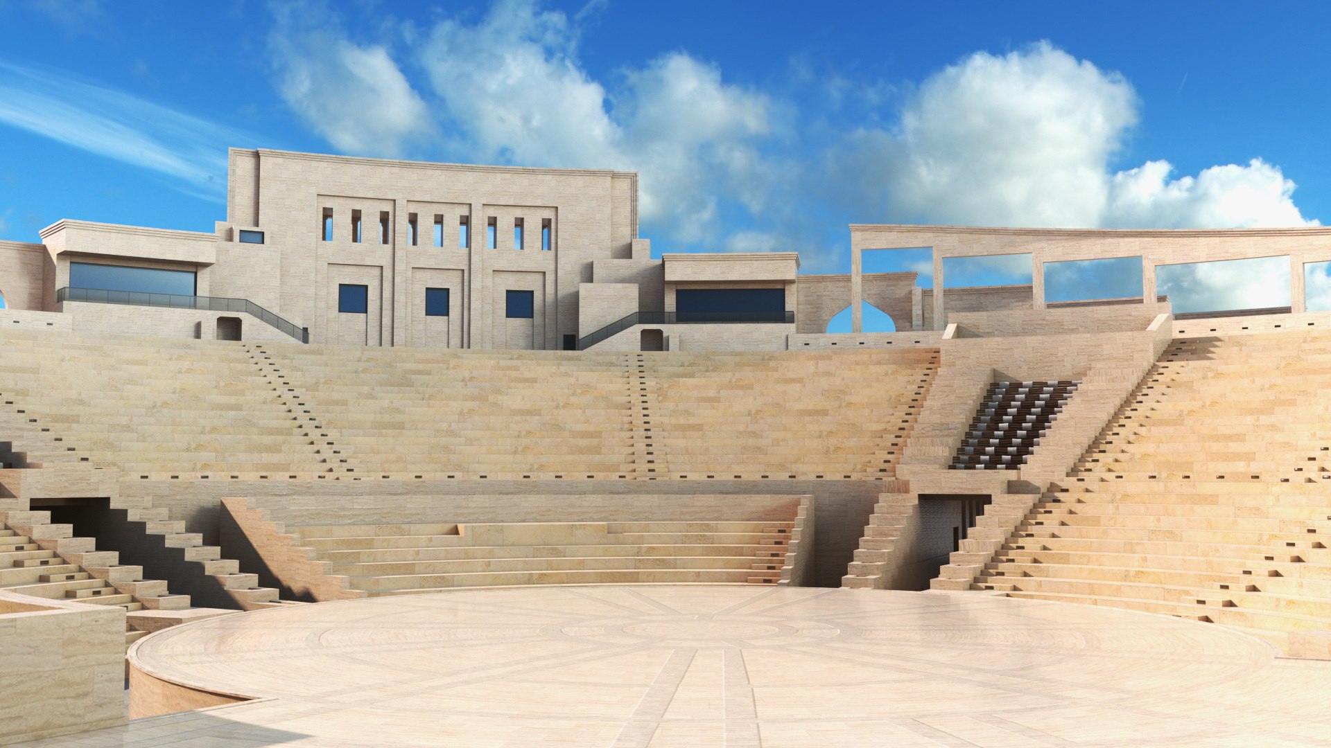 3D Katara Amphitheater Structure - TurboSquid 2290705