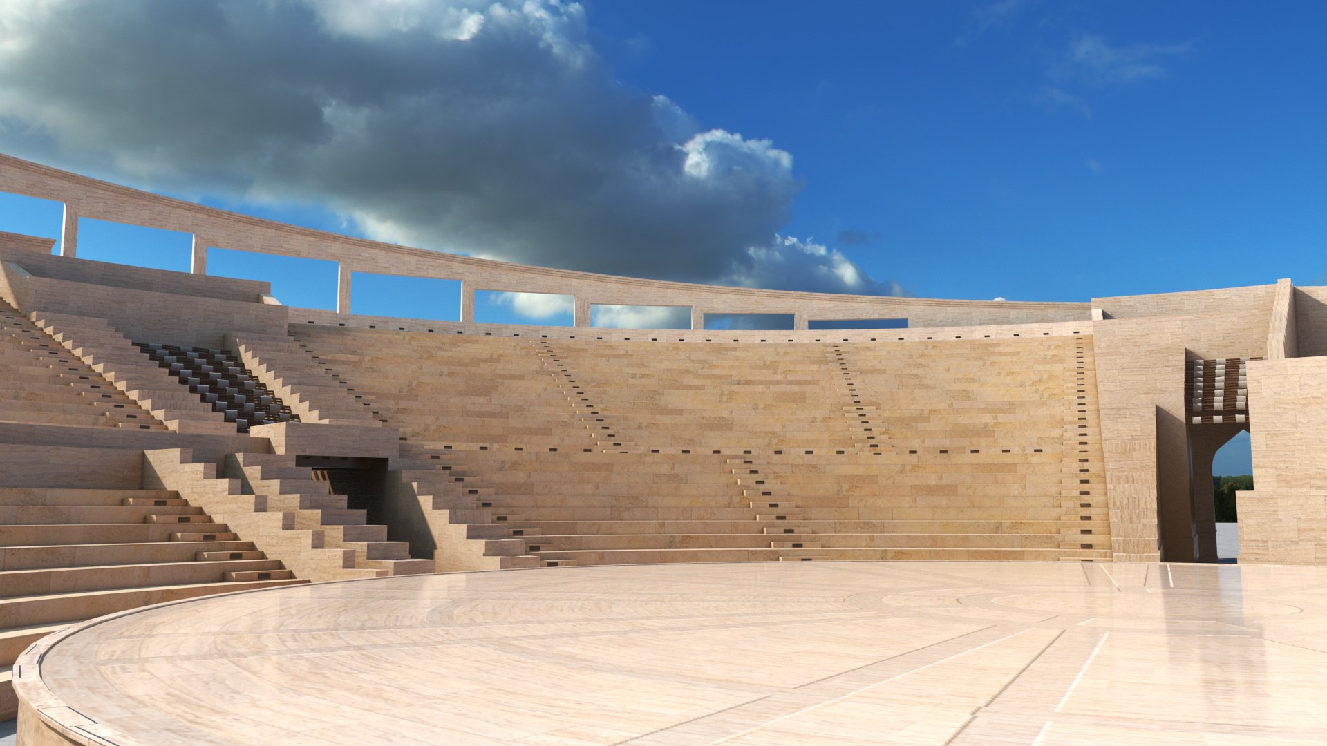 3D Katara Amphitheater Structure - TurboSquid 2290705