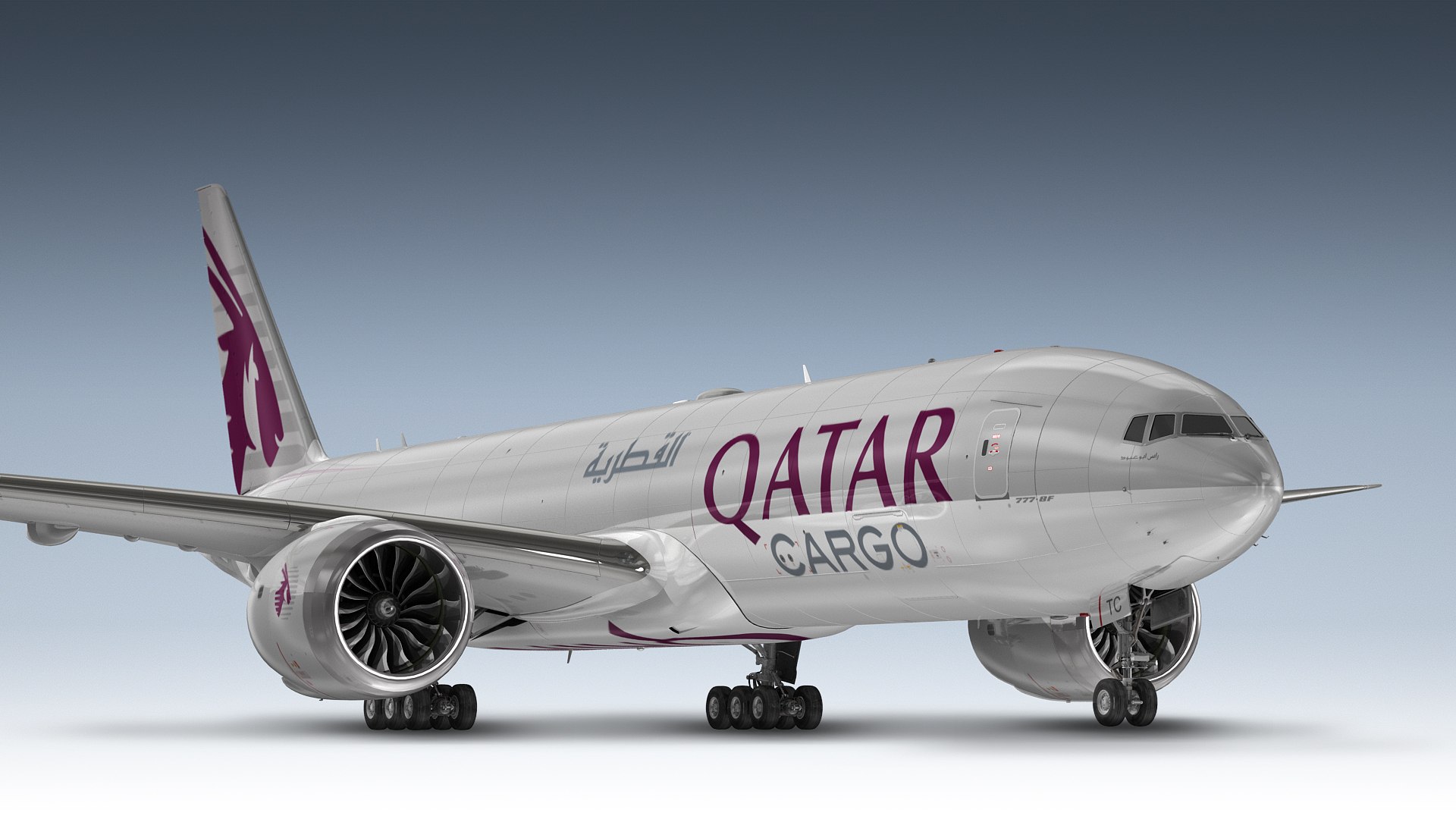 Boeing 777-8F Qatar Cargo 3D Model - TurboSquid 2408977