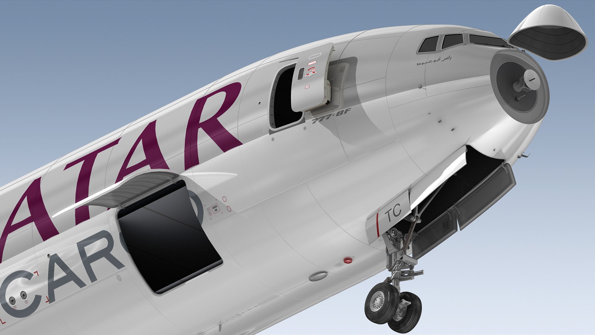 Boeing 777-8F Qatar Cargo 3D Model - TurboSquid 2408977