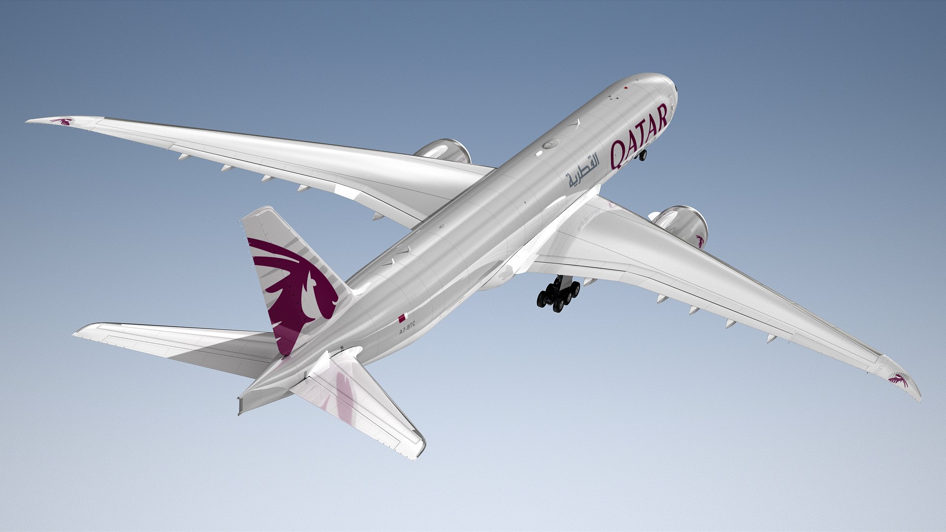 Boeing 777-8F Qatar Cargo 3D Model - TurboSquid 2408977