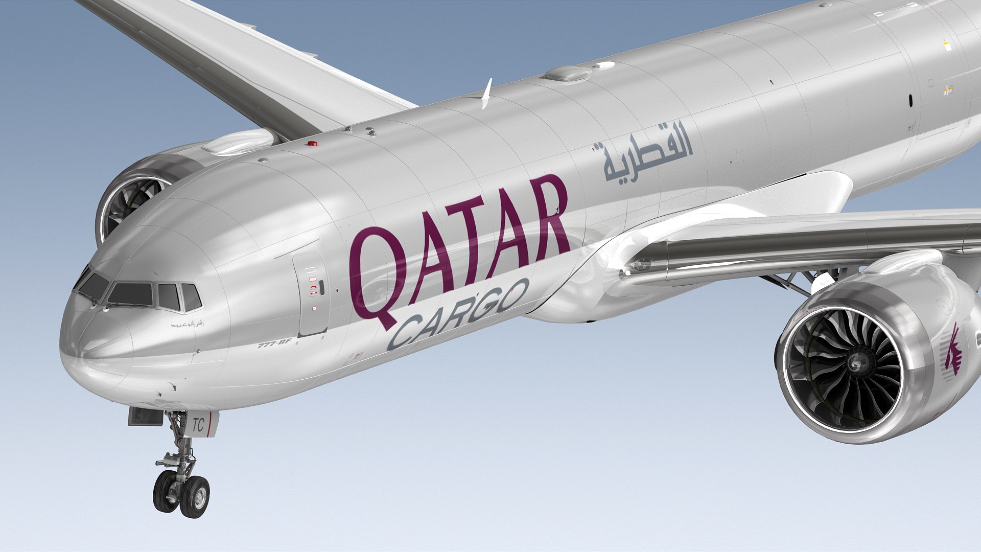 Boeing 777-8F Qatar Cargo 3D Model - TurboSquid 2408977