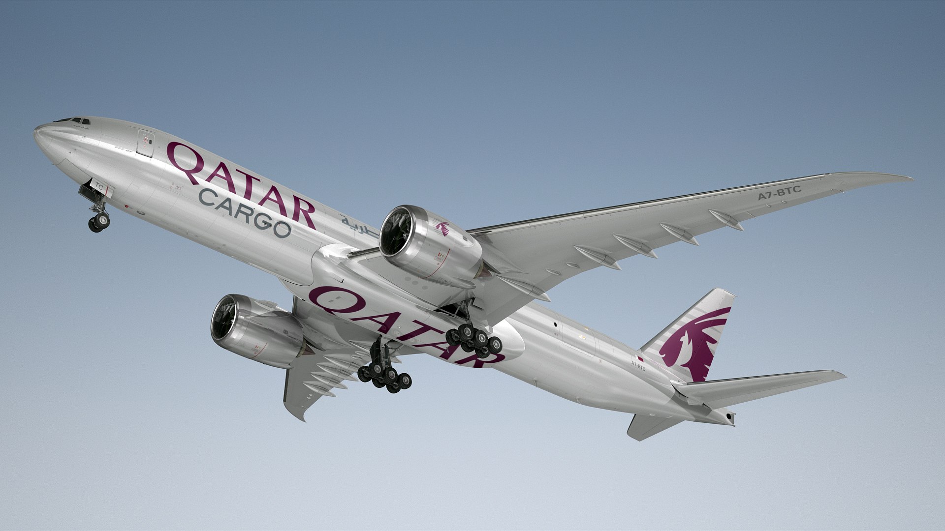 Boeing 777-8F Qatar Cargo 3D Model - TurboSquid 2408977