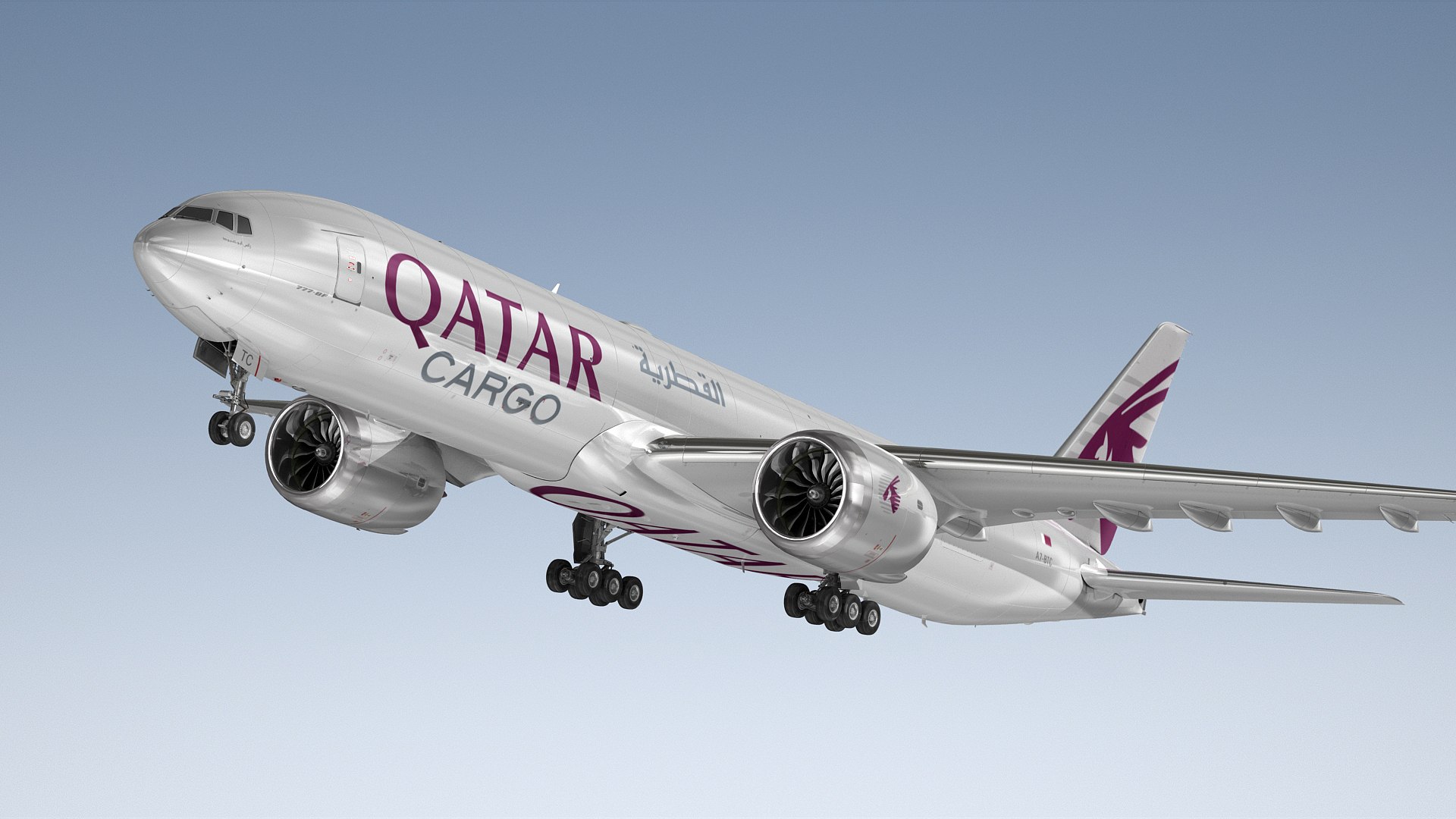 Boeing 777-8F Qatar Cargo 3D Model - TurboSquid 2408977