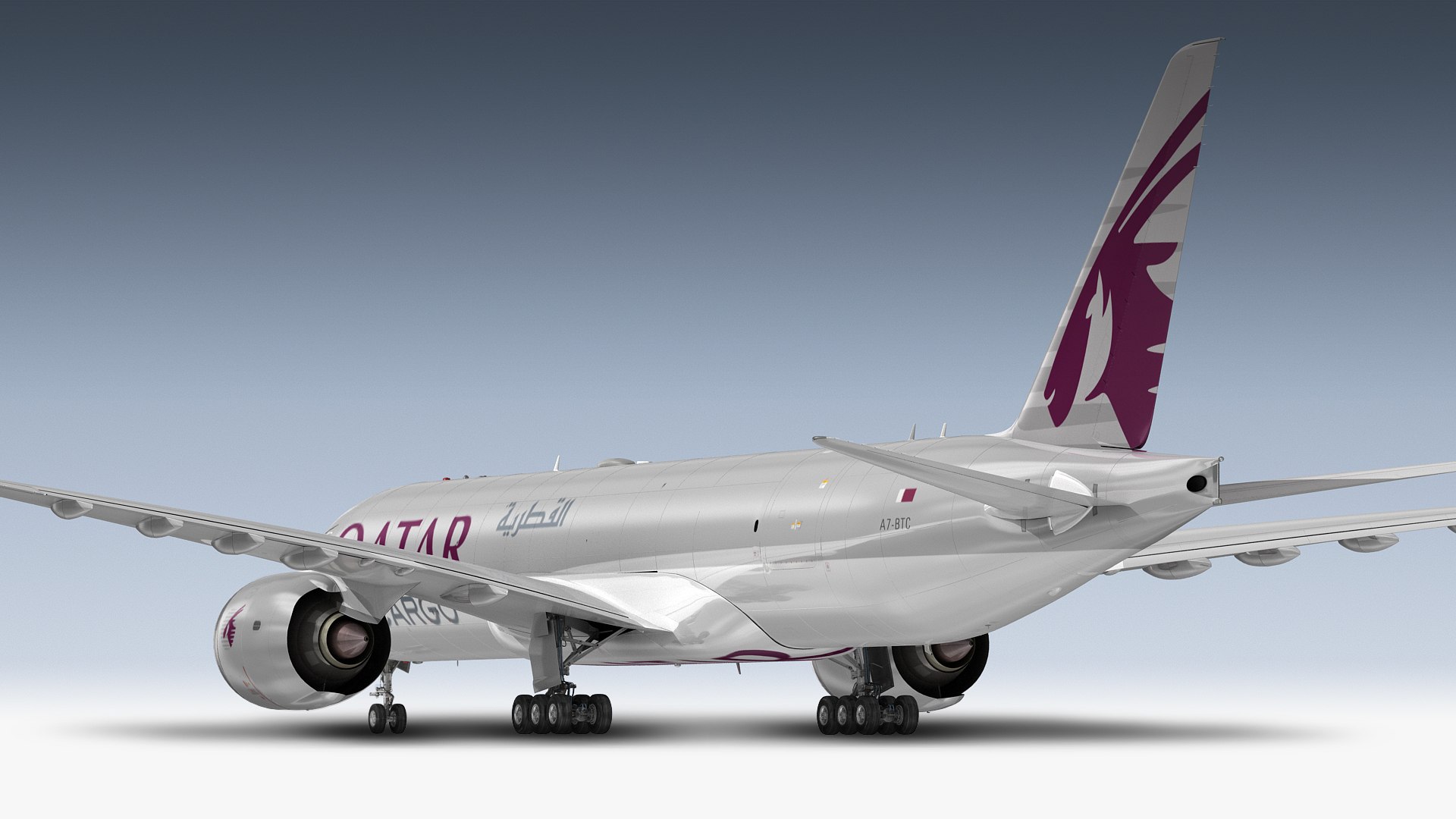 Boeing 777-8F Qatar Cargo 3D Model - TurboSquid 2408977