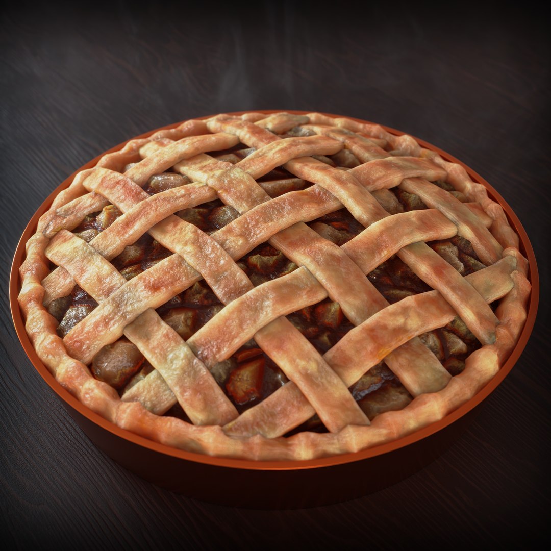 3D Apple Pie-With Procedural Materials-Blender Model - TurboSquid 1989938