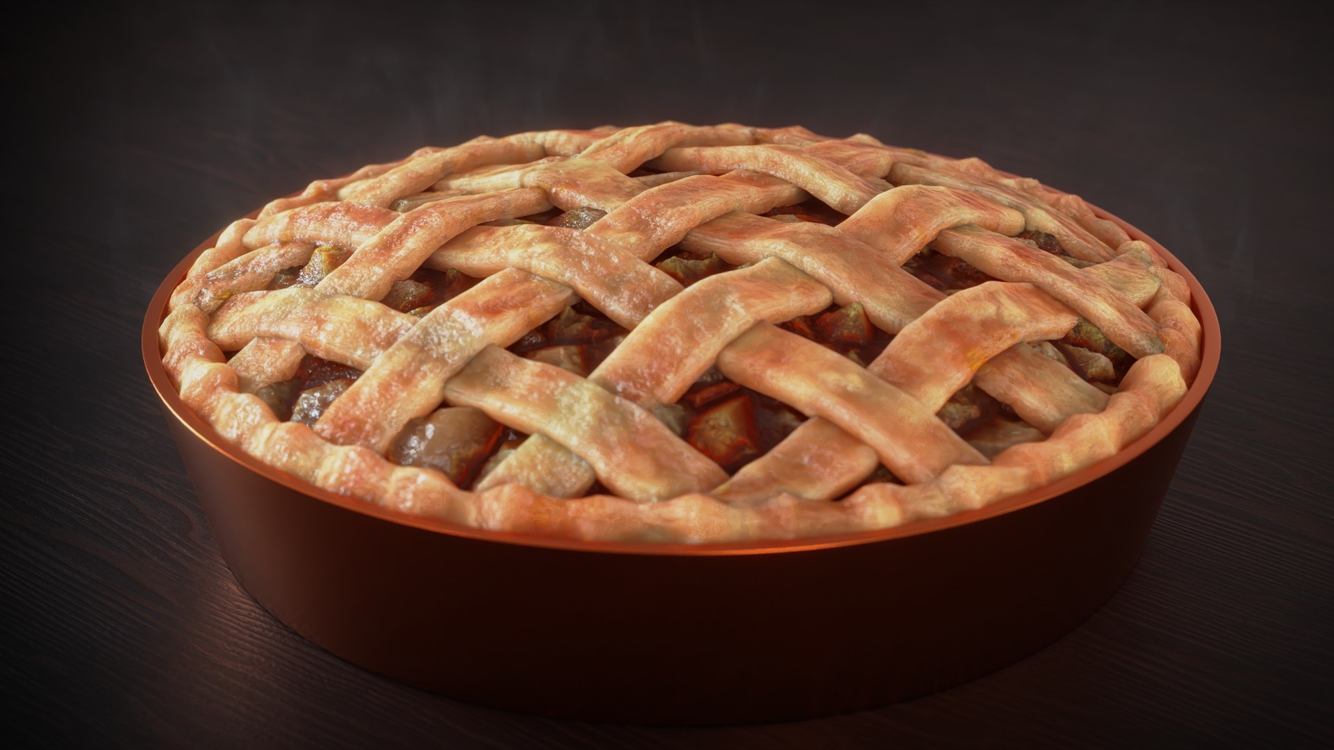 3D Apple Pie-With Procedural Materials-Blender Model - TurboSquid 1989938
