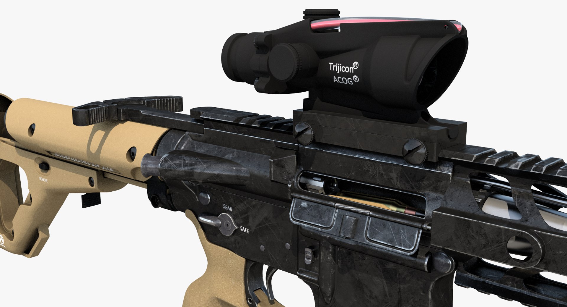 Assault Rifle Ar-15 3d Max