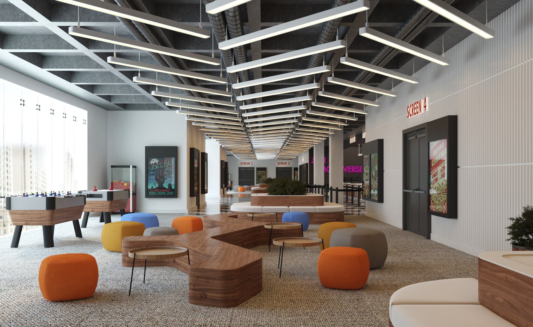 Movie Theater Lobby Interior 3D model - TurboSquid 2054832