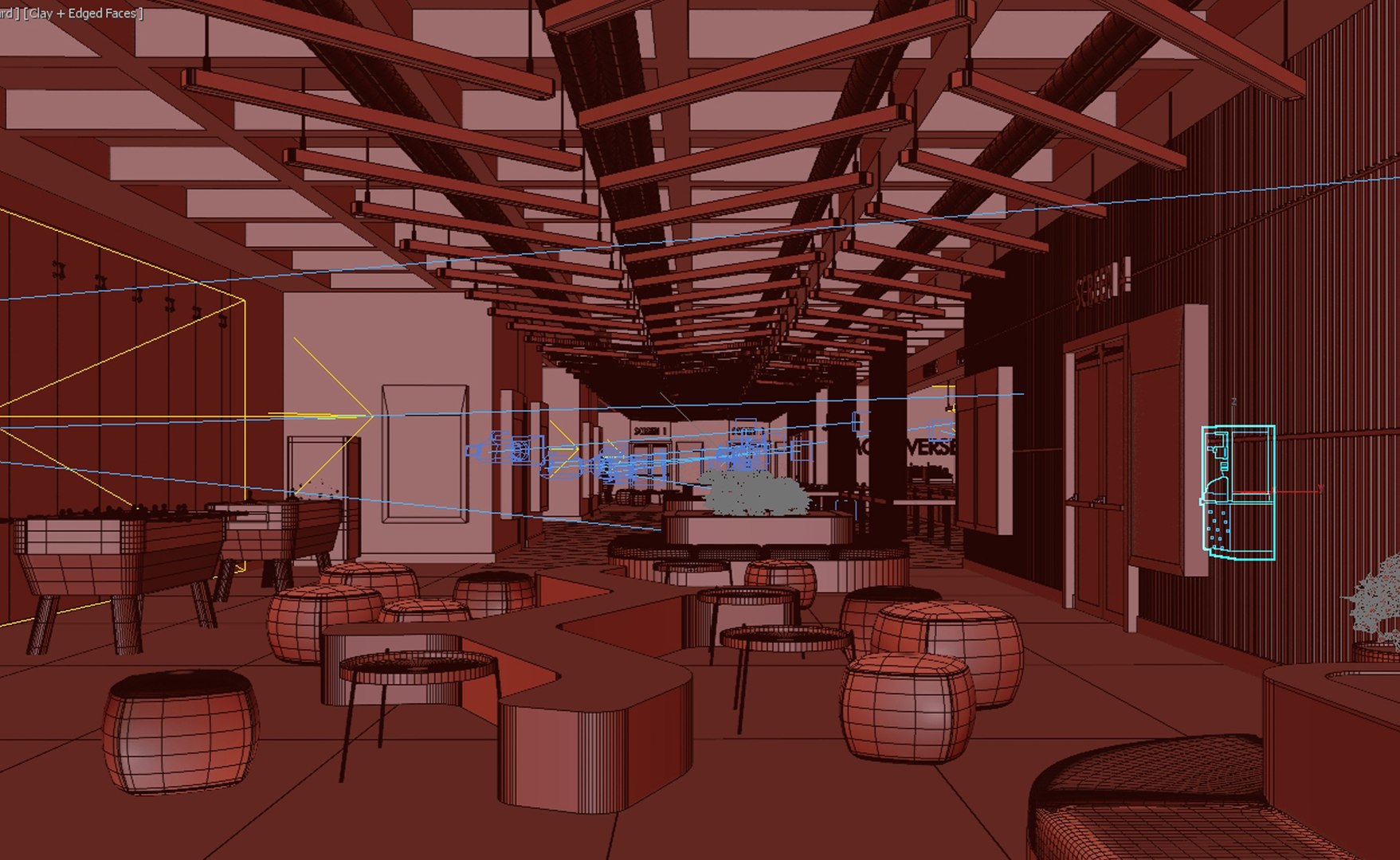 Movie Theater Lobby Interior 3D model - TurboSquid 2054832