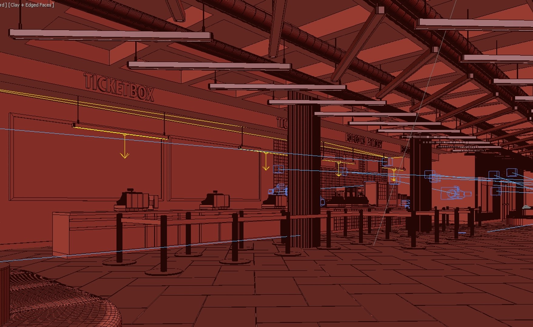 Movie Theater Lobby Interior 3D model - TurboSquid 2054832