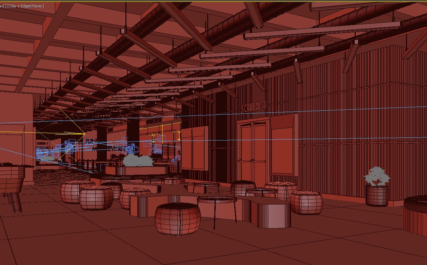 Movie Theater Lobby Interior 3D model - TurboSquid 2054832