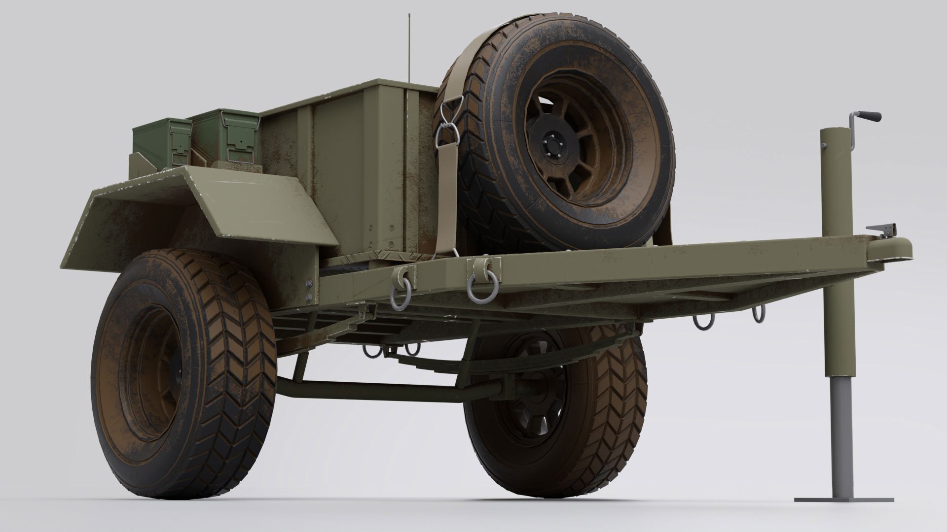 3D Military M8 Ammo Trailer - TurboSquid 2134627
