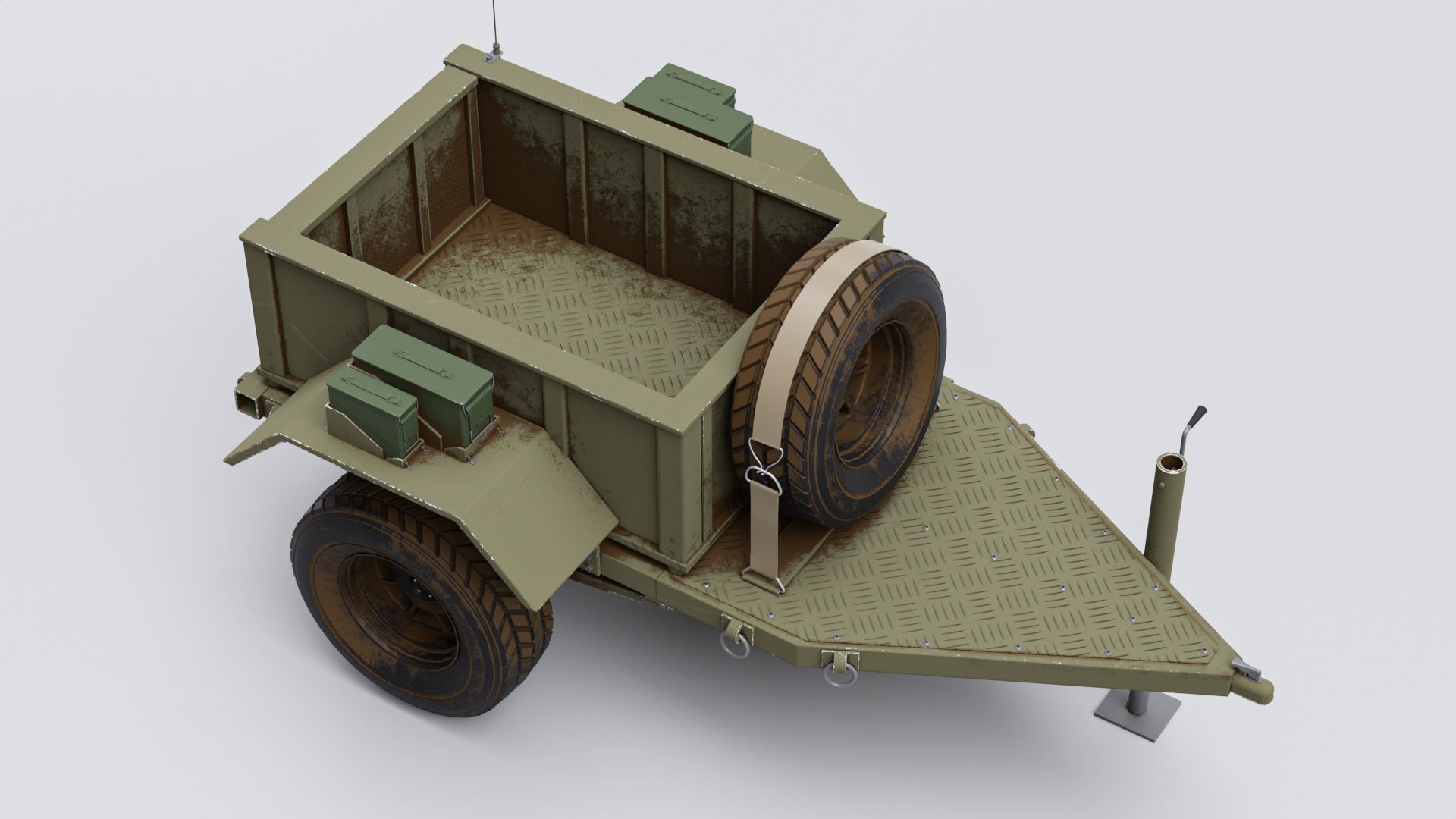 3D Military M8 Ammo Trailer - TurboSquid 2134627