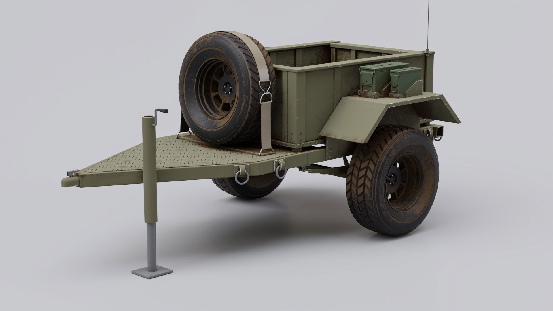 3D Military M8 Ammo Trailer - TurboSquid 2134627