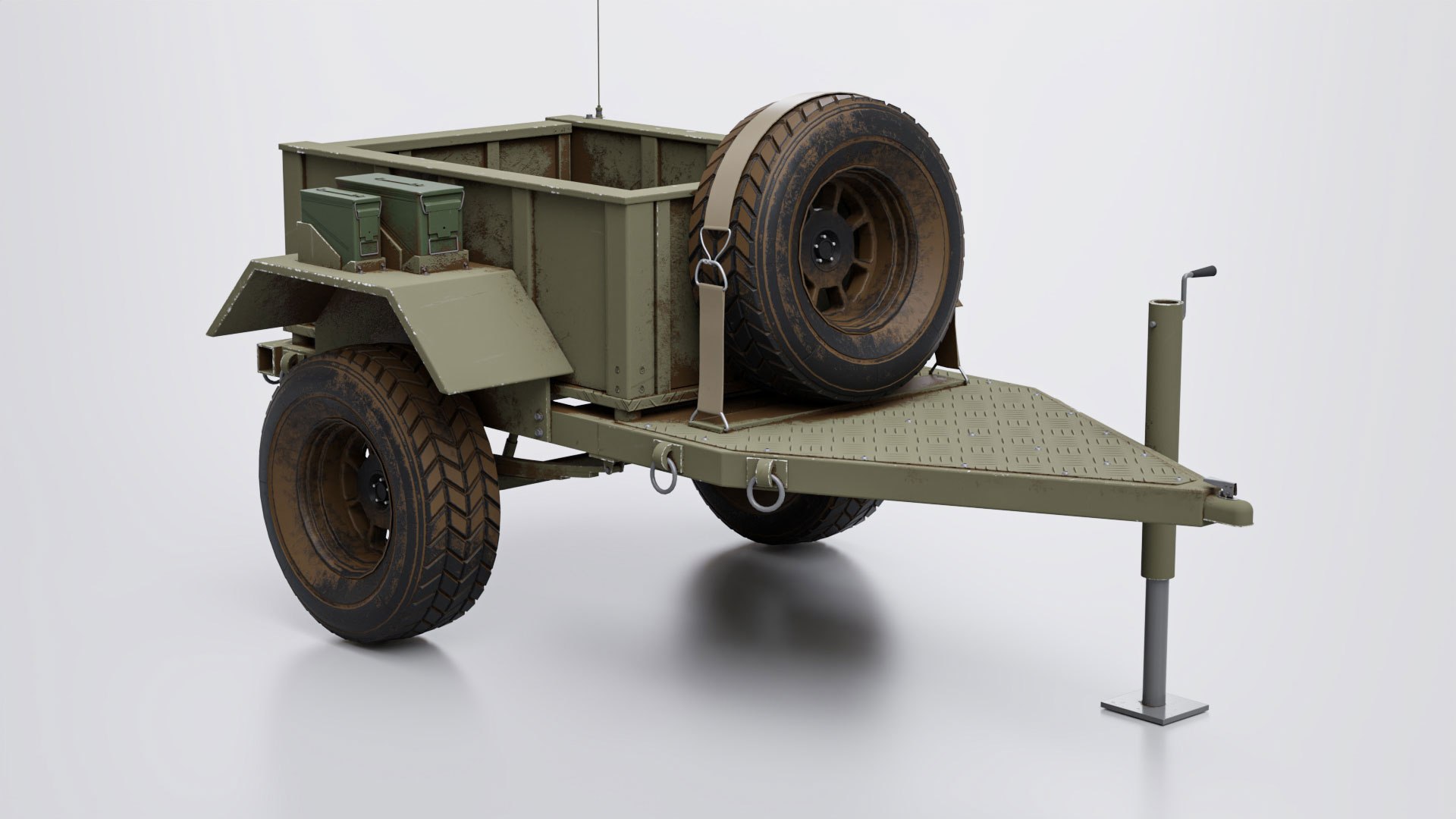 3D Military M8 Ammo Trailer - TurboSquid 2134627