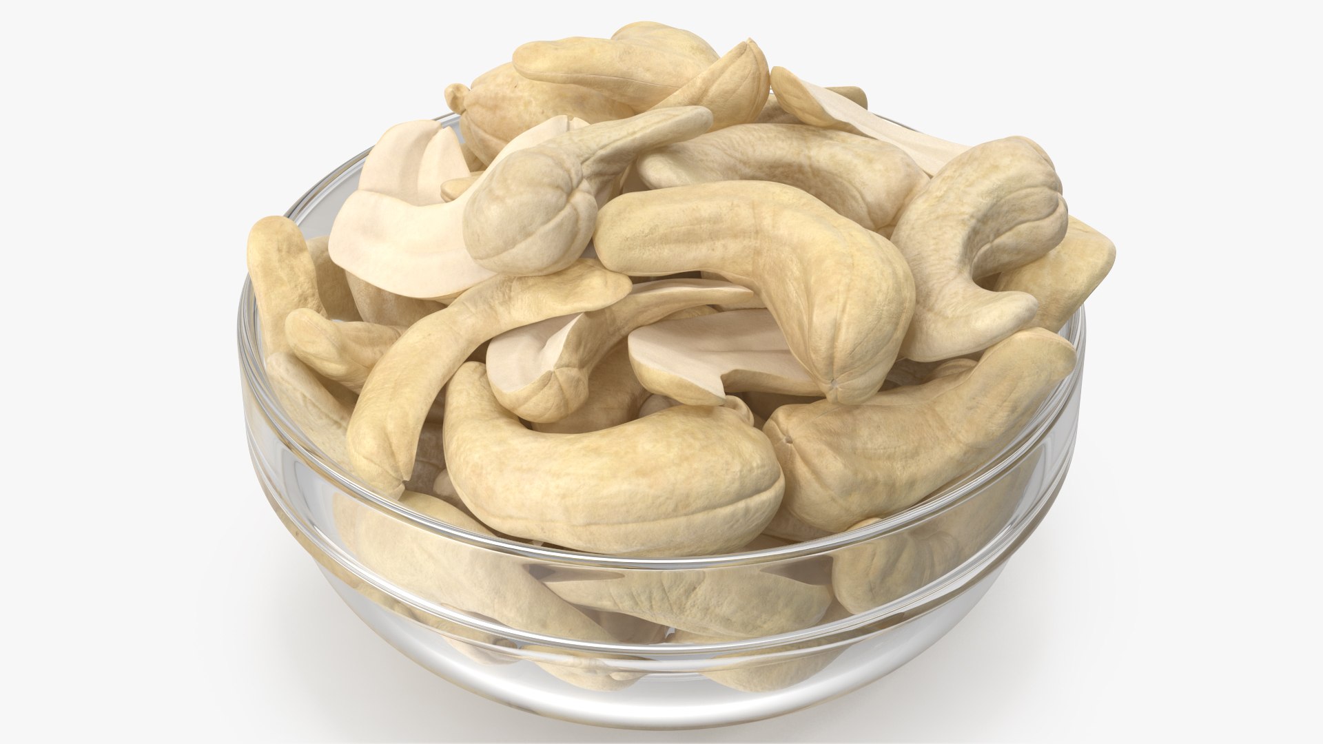 3D Model Cashews In Glass Bowl 2 - TurboSquid 2177774